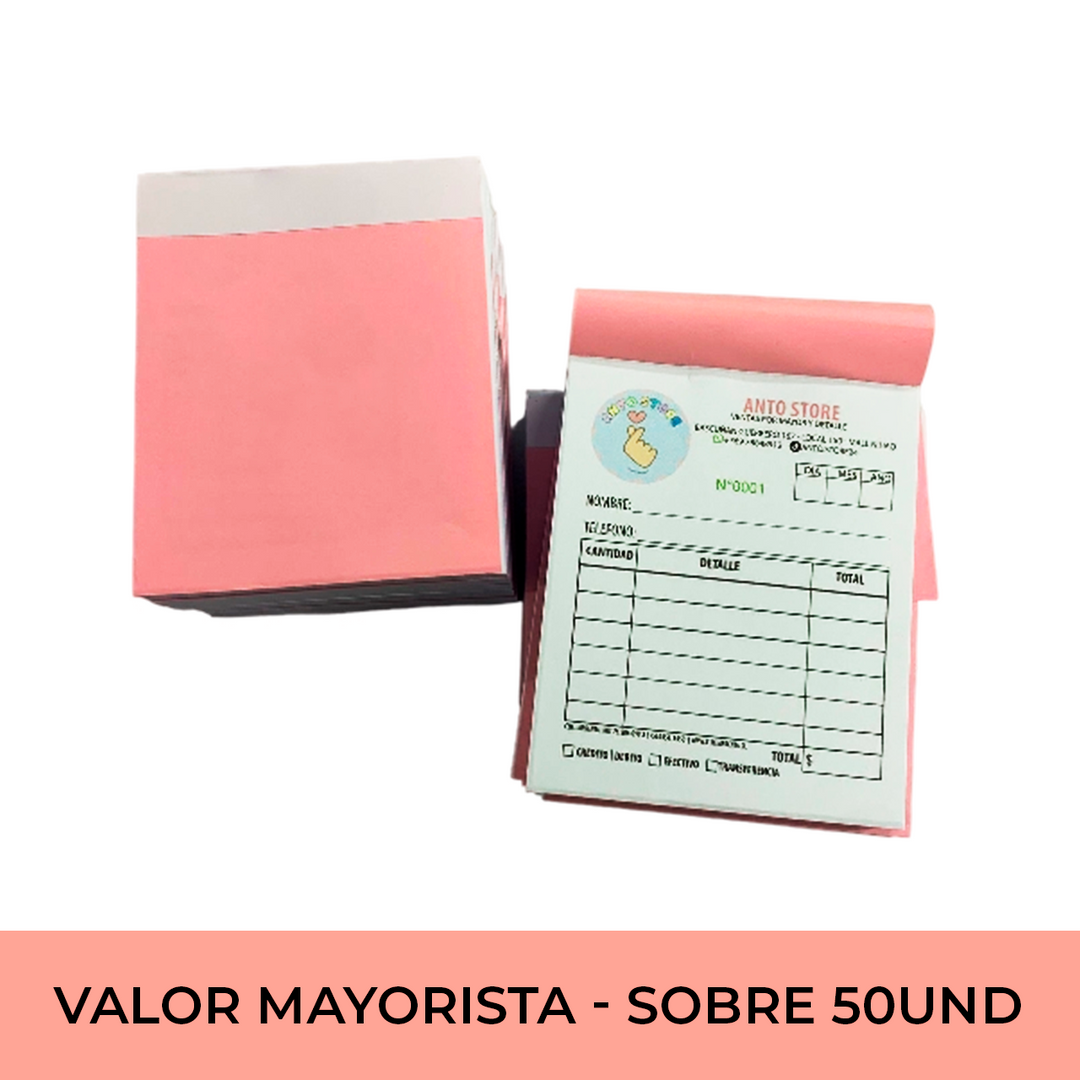 Talonarios 1/4 Carta (Por Mayor) – Clic Imprenta