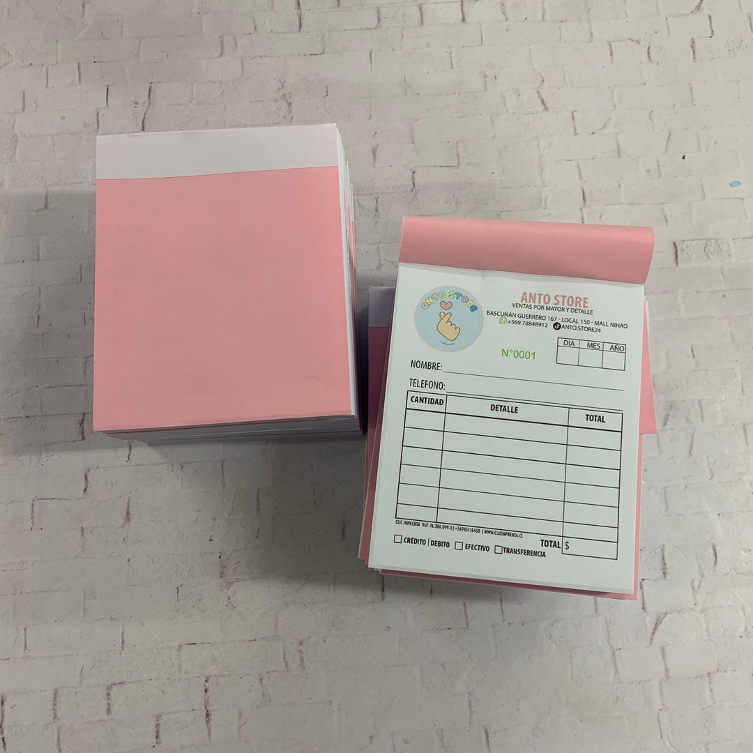 Fabricación Talonarios Personalizados – Clic Imprenta