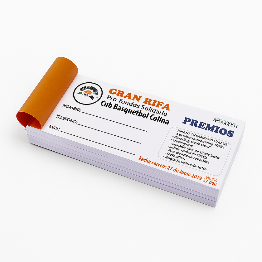 Talonarios de Entradas, Tickets y Rifas – Clic Imprenta