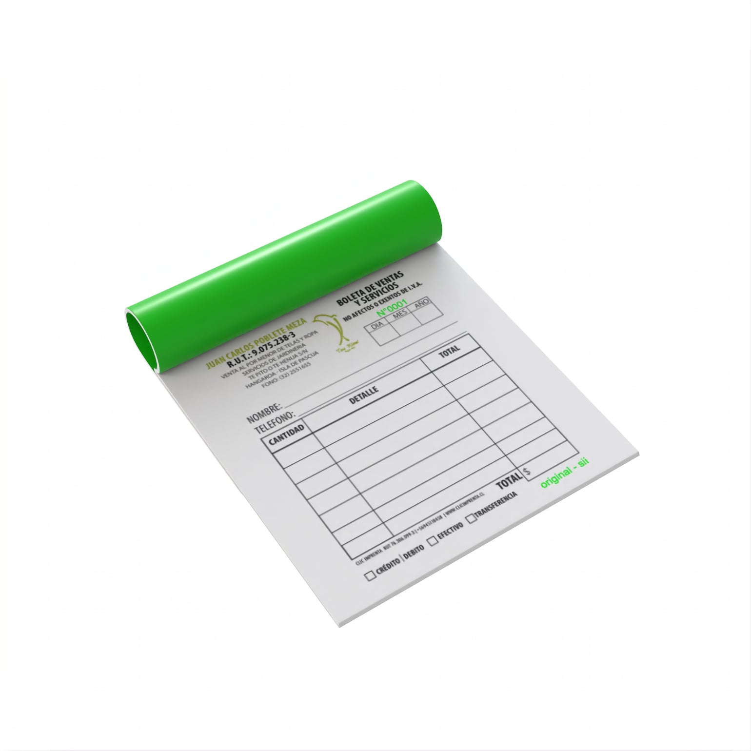 Pack 40 Talonarios 1/4 Carta – Clic Imprenta