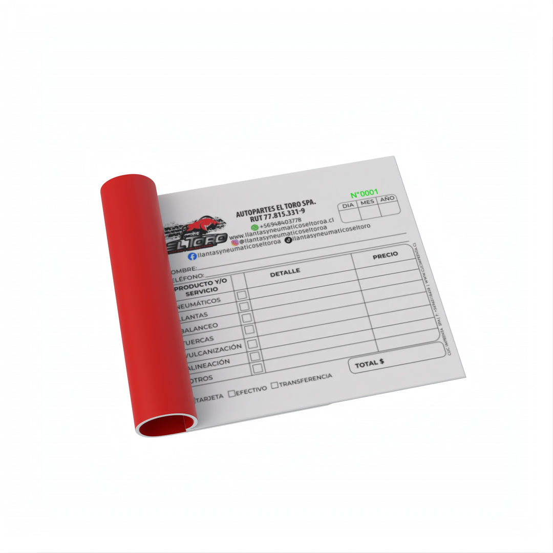 Pack 32 Talonarios 1/4 Carta – Clic Imprenta